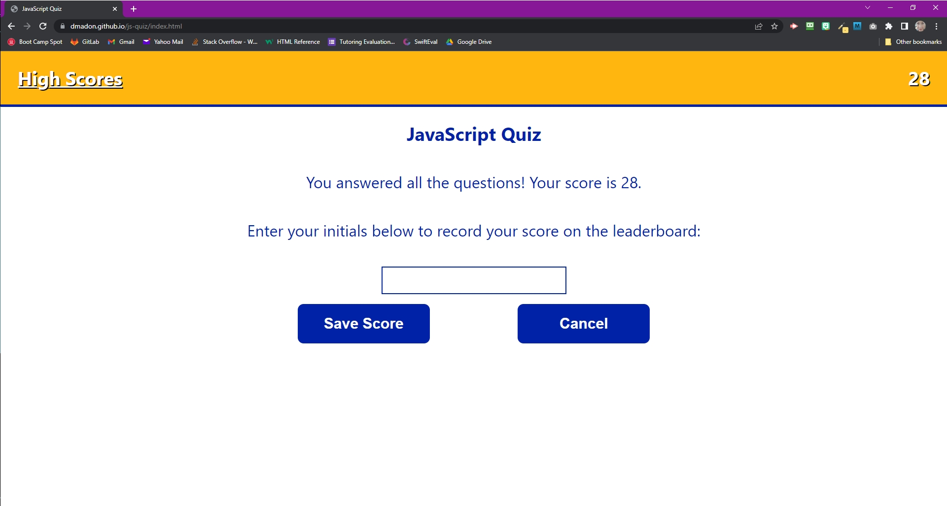 GitHub - dmadon/js-quiz