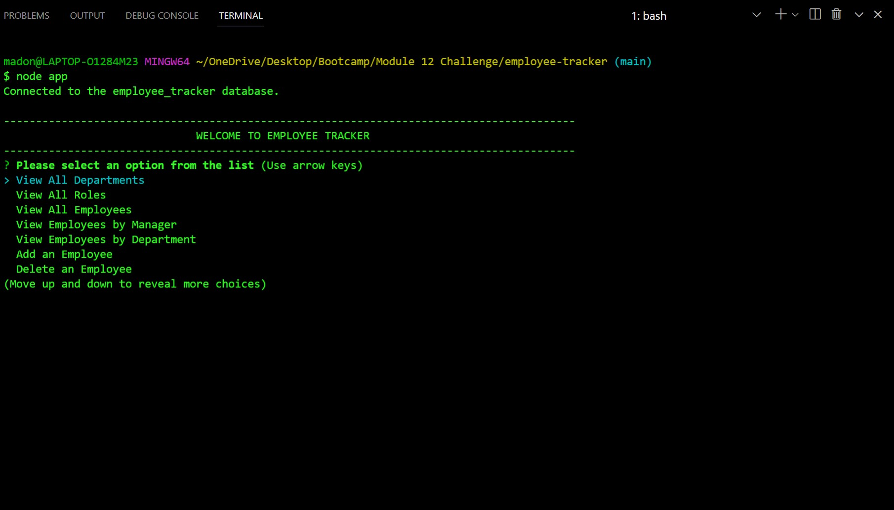 GitHub - dmadon/employee-tracker