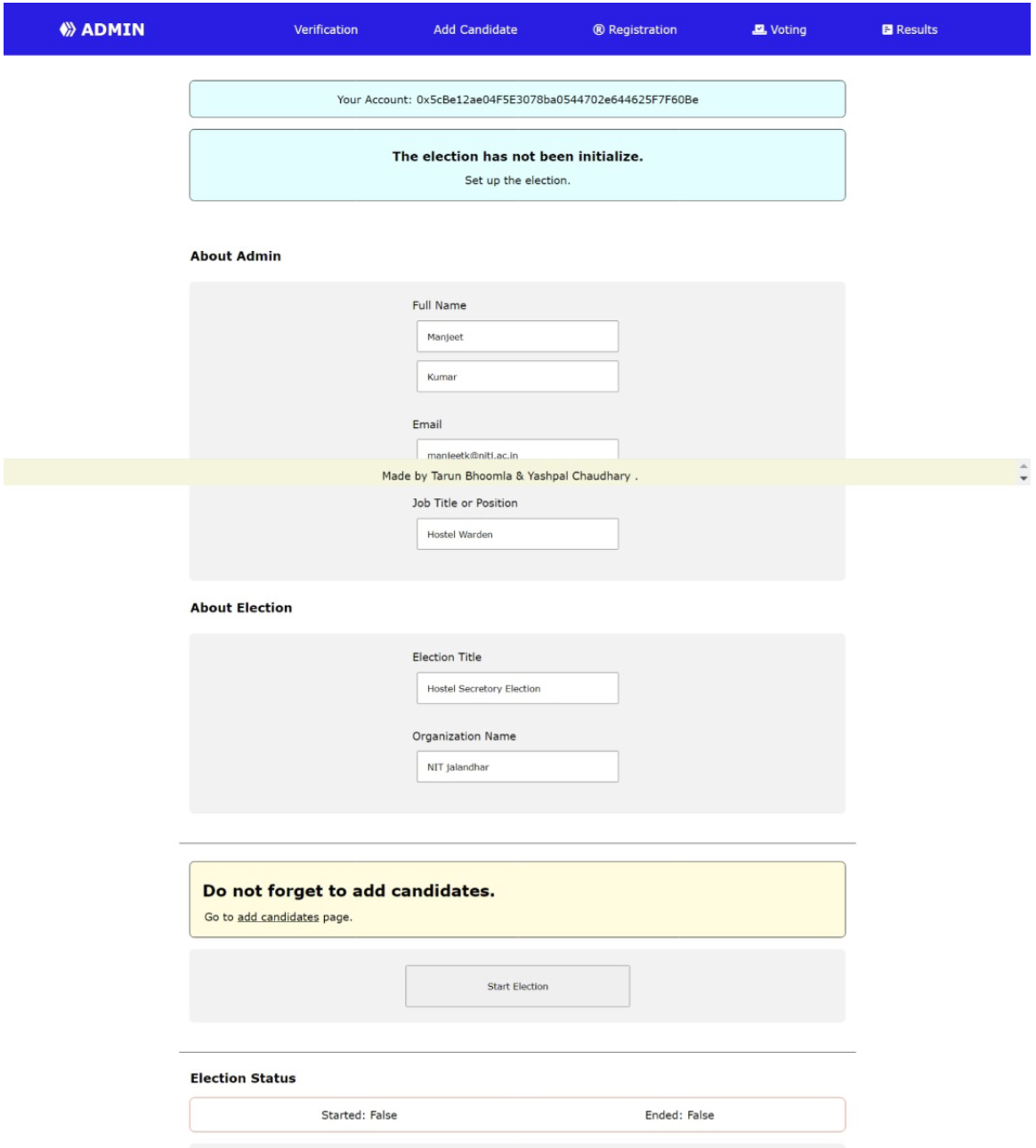 Github Yashdudyvoting System Using Blockchain A Decentralized Voting System Based On