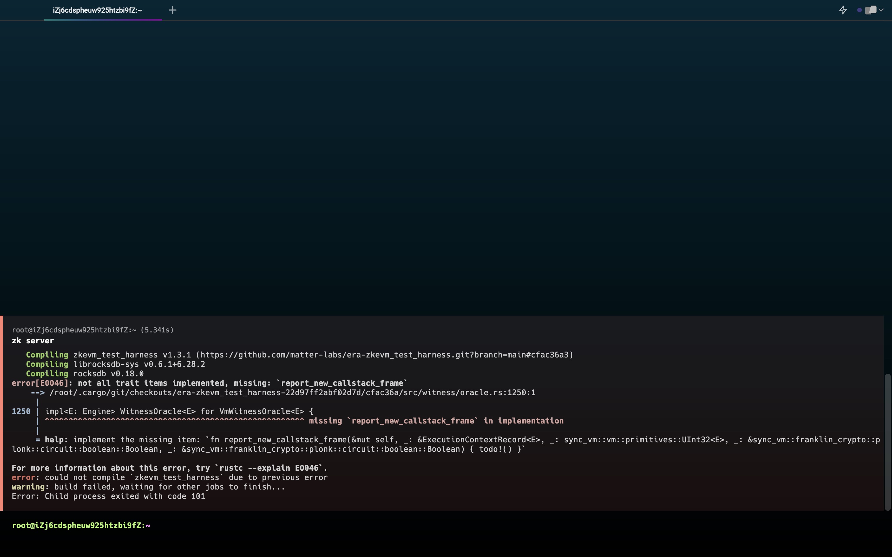 Compile error when running zksync_server · Issue #21 · matter-labs/zksync-era · GitHub