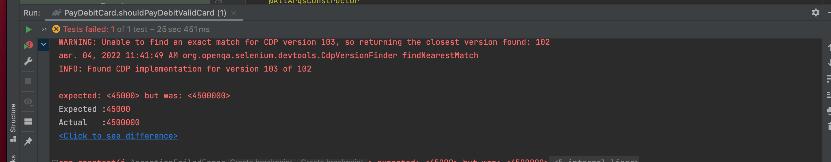 При покупке тура в Марракеш в таблице payment_entity сохраняется сумма 4 500 000 вместо 45 000 ...