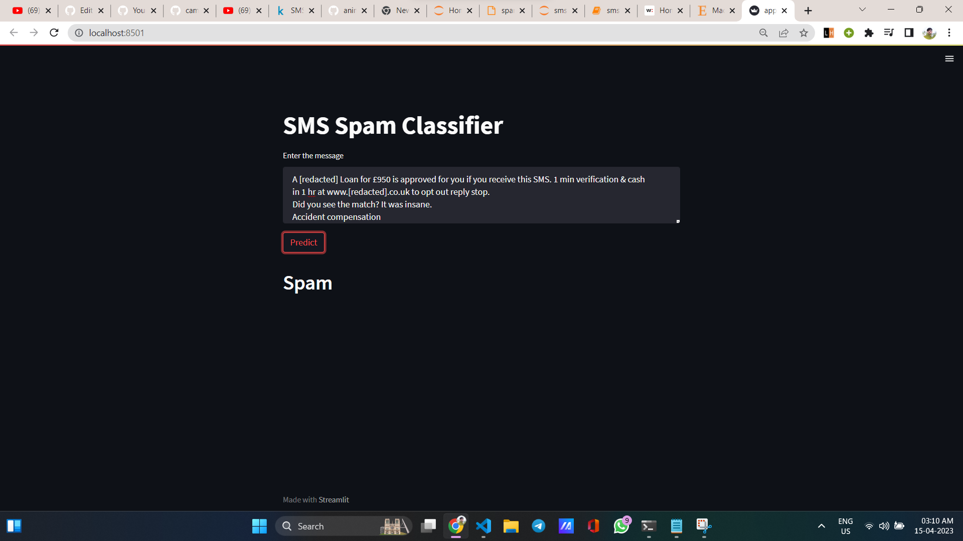 GitHub - animay7860/SMS-Spam-Classifier: A ML Model to predict that an ...