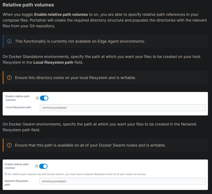 When Creating A Stack Support Relative Paths For Volumes When Using A Git Repository · Issue