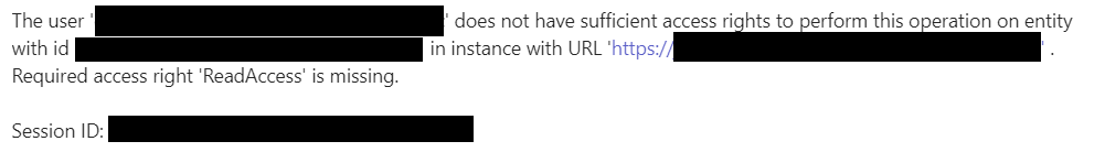 [ALM Accelerator - BUG]: Required access right 'ReadAccess' is missing · Issue #2074 · microsoft ...