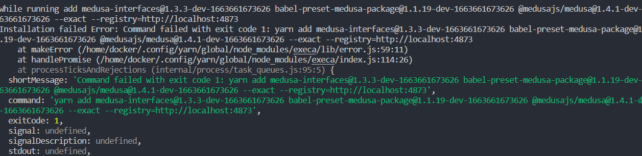 Run Medusa Dev Integration Testsapi · Issue 2235 · Medusajsmedusa · Github