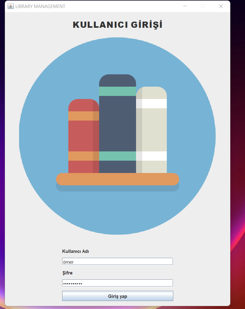 GitHub - omerdiner/LibraryManagementApp: Desktop application made with java gui