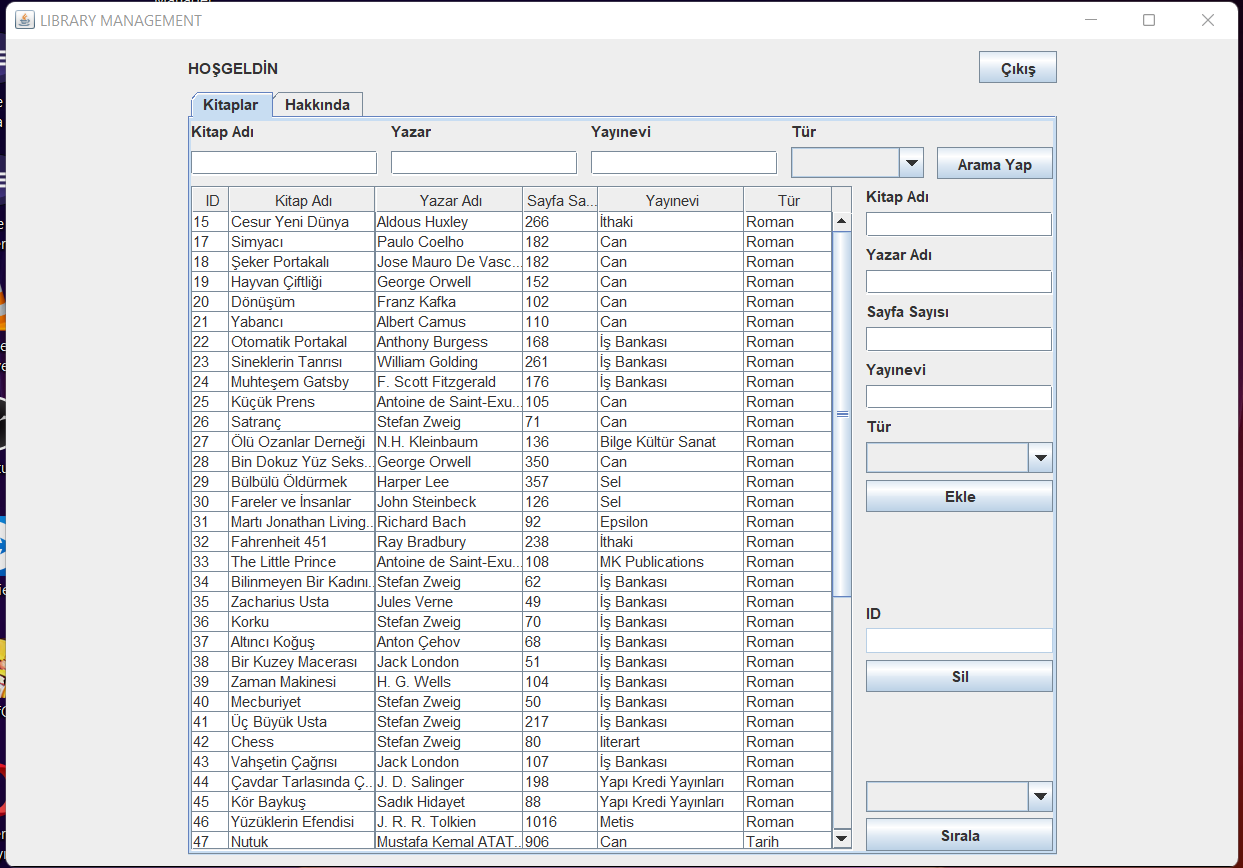 GitHub - omerdiner/LibraryManagementApp: Desktop application made with ...