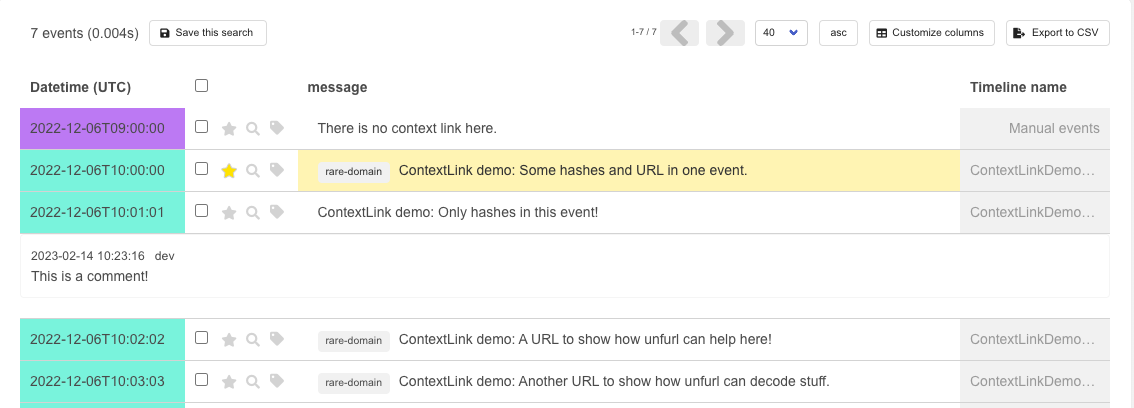 UI feedback: Highlight starred rows · Issue #2568 · google/timesketch · GitHub