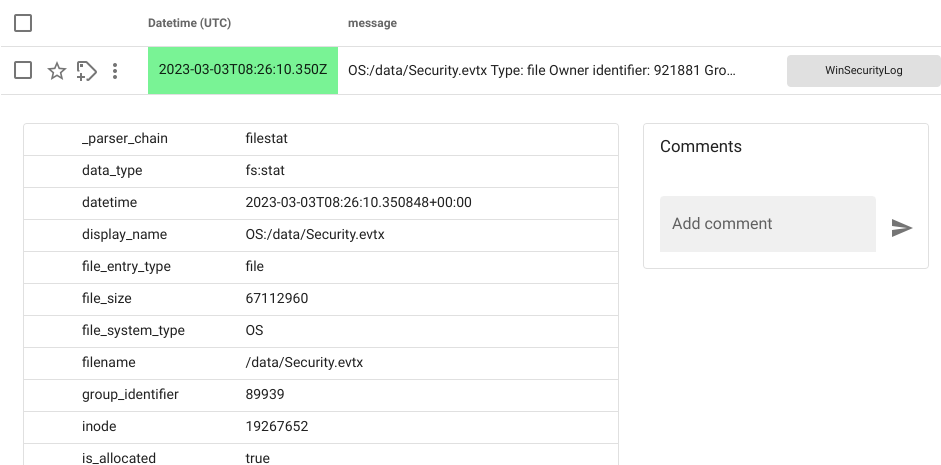 UI: Comments block a lot of space · Issue #2677 · google/timesketch · GitHub