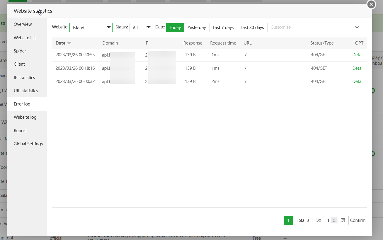 [FEATURE] 添加一个类似于 aaPanel 网站统计的插件 · Issue #408 · 1Panel-dev/1Panel · GitHub