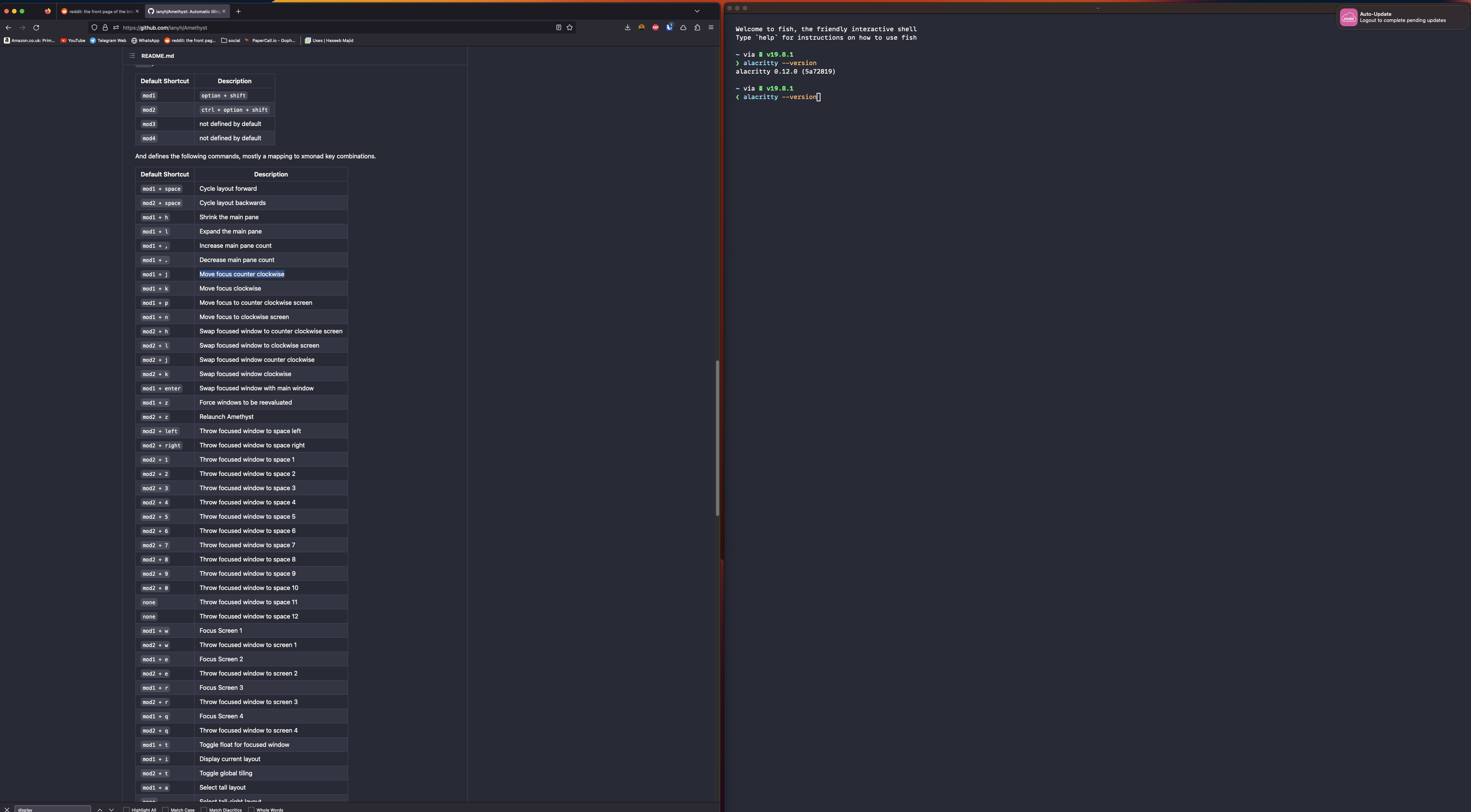 Shortcuts do not work with alacritty · Issue #1485 · ianyh/Amethyst · GitHub
