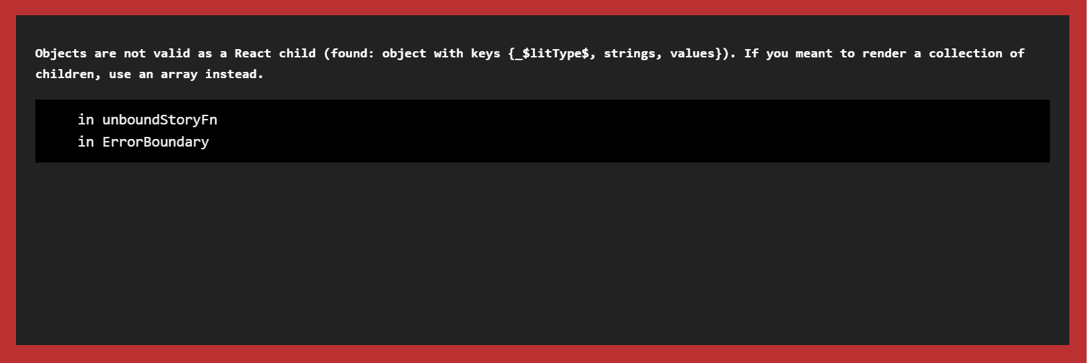 RC3 - React Components with Children Objects are not valid as a React ...
