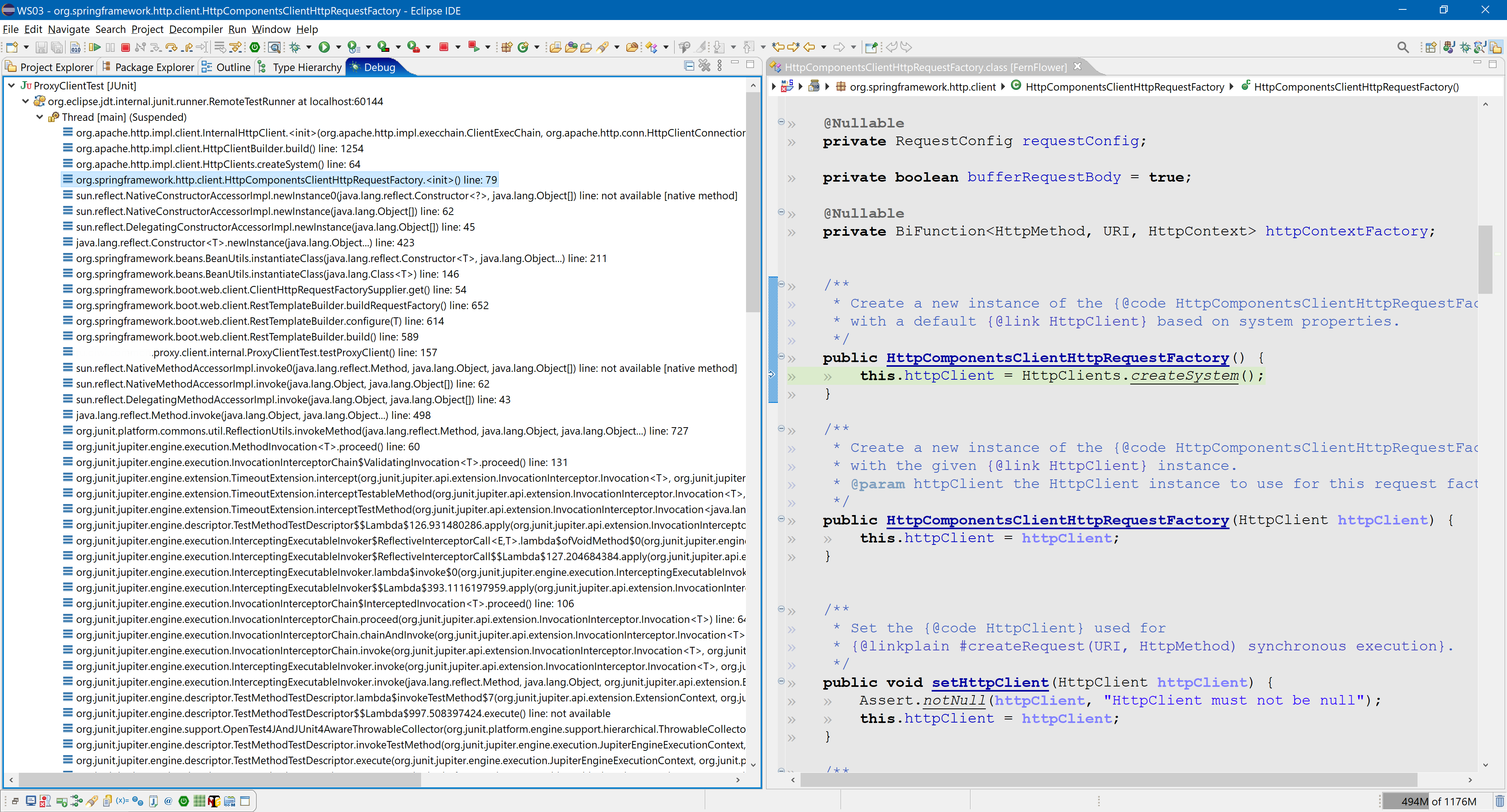 Java system properties can not be applied to RestTemplate HttpClient ...