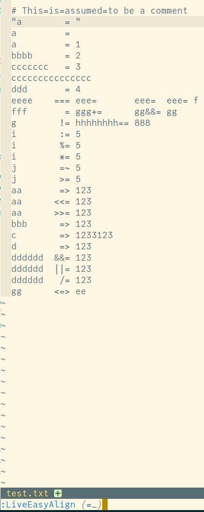 bug: noice.nvim "breaks" vim-easy-align · Issue #569 · folke/noice.nvim · GitHub