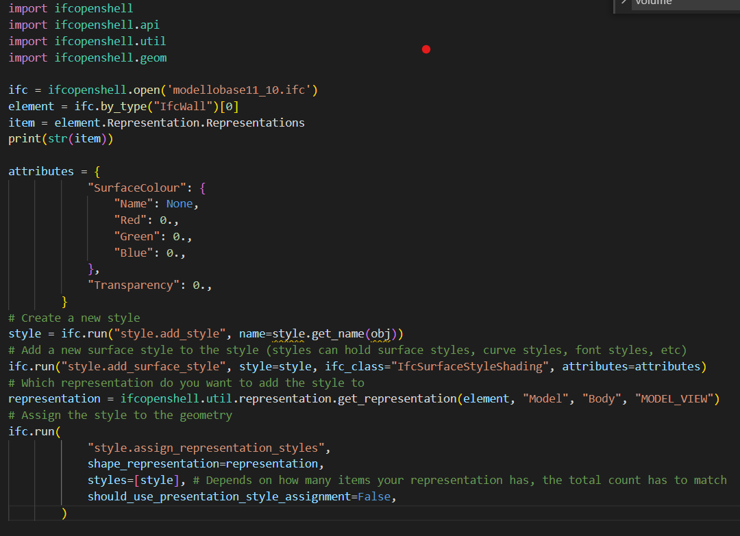 Problem assigning a style to a wall · Issue #2494 · IfcOpenShell/IfcOpenShell · GitHub