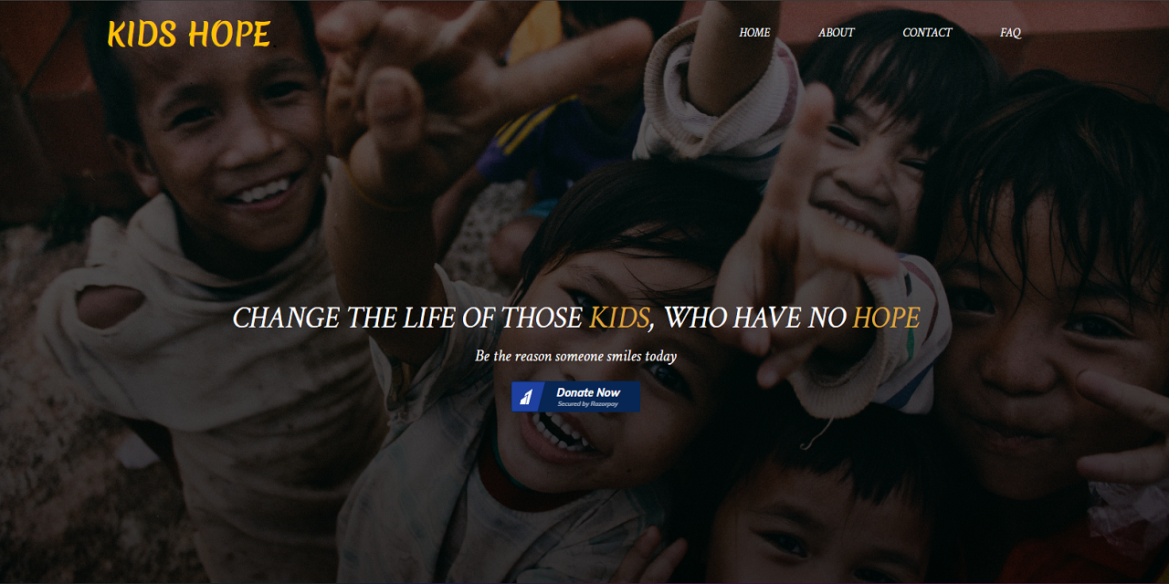 GitHub - HammadMomin/Kids-Hope-Charity-Website: Using HTML5 and CSS, I have made a Responsive ...