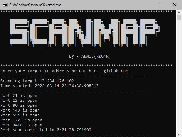 GitHub - oyeanmol/scanmap