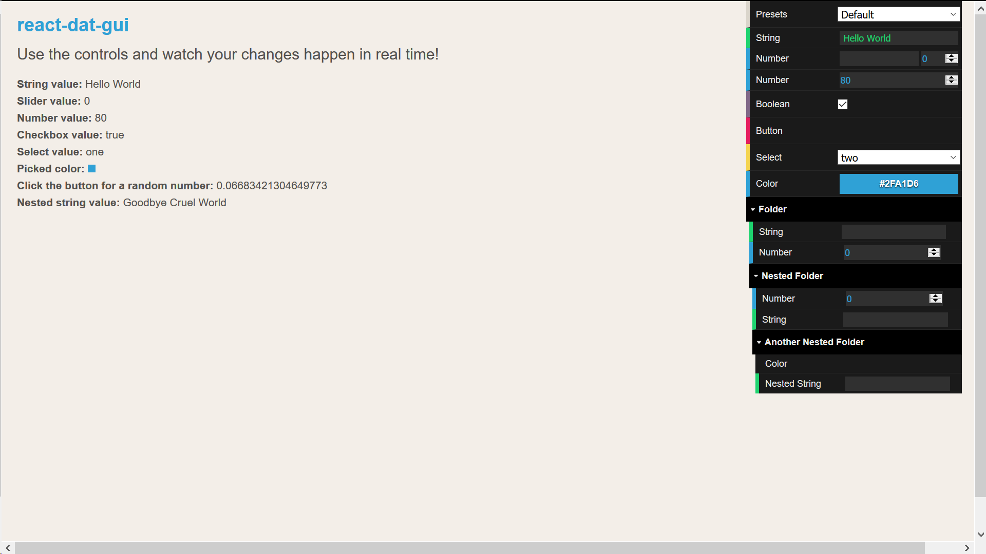 Some components in DatFolder are broken · Issue #16 · claus/react-dat-gui · GitHub