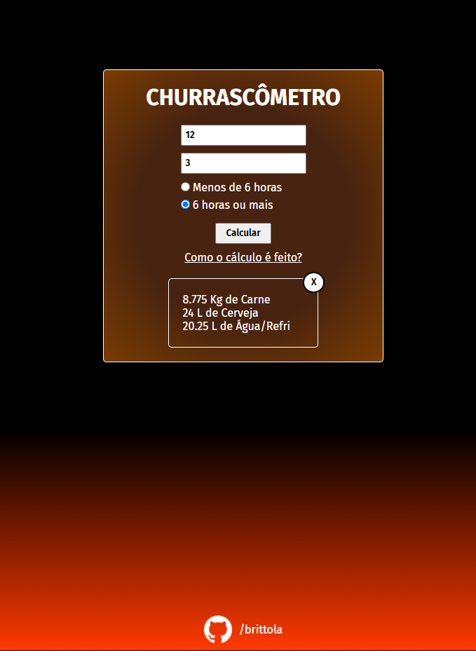 GitHub - brittola/churrascometro-cursoProgBR: projeto simples com html, css e javascript feito ...