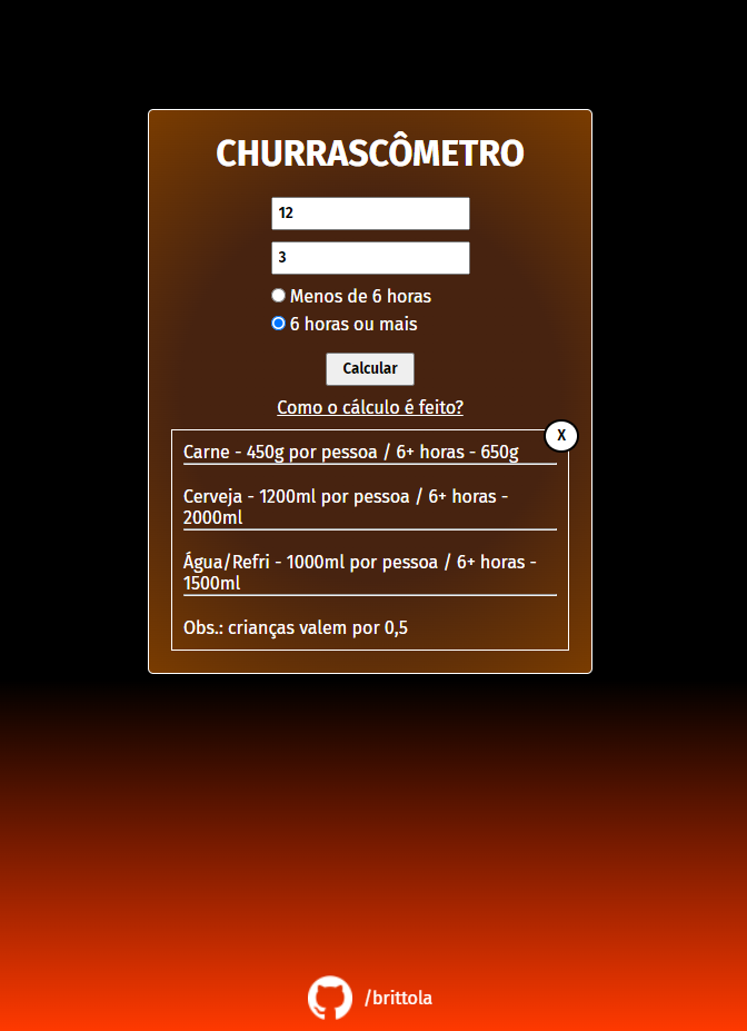 GitHub - brittola/churrascometro-cursoProgBR: projeto simples com html, css e javascript feito ...