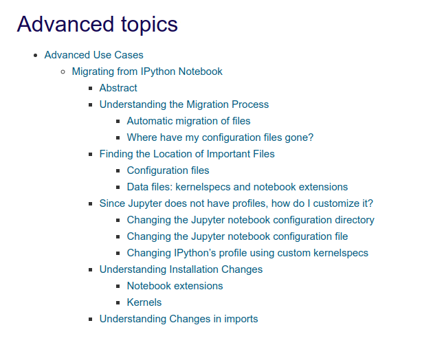 Why have an Advanced Topics section when there is only one "topic ...