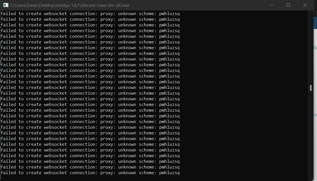 websocket error after scrape input · Issue #320 · V4NSH4J/discord-mass-DM-GO · GitHub