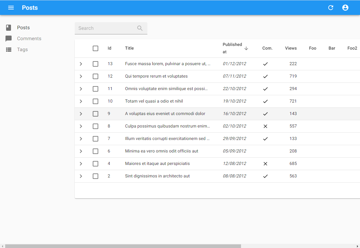 React Admin List Not Show All Column Or Scroll For Large Column Number · Issue 5169 · Marmelab 