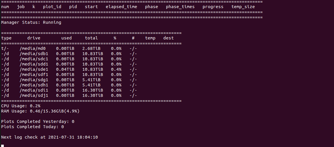 Multiple drives with Madmax not working · Issue #1268 · swar/Swar-Chia-Plot-Manager · GitHub