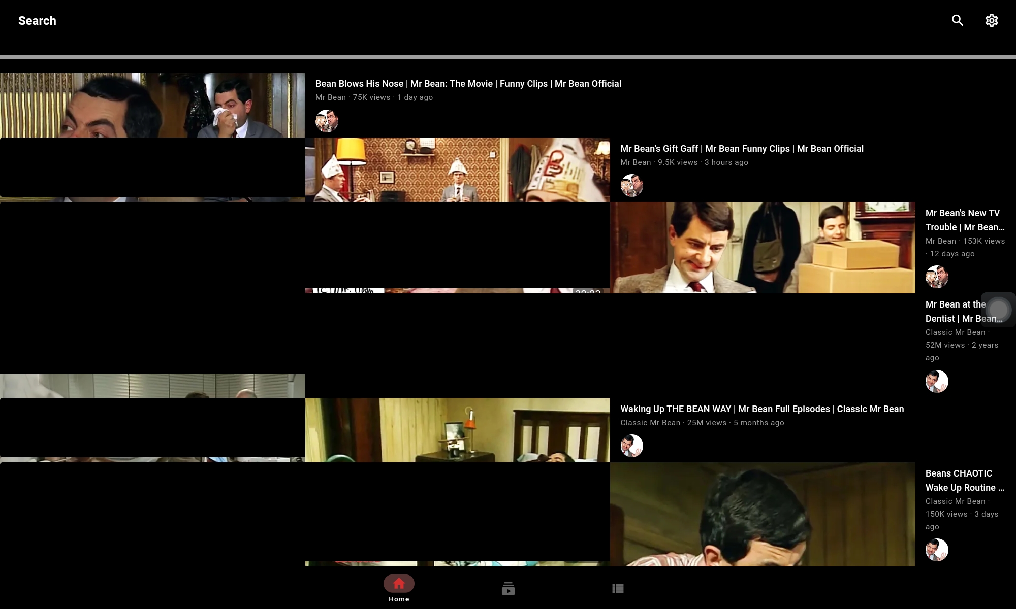 Search result visual bug in android tablet interface · Issue #205 · VueTubeApp/VueTube · GitHub