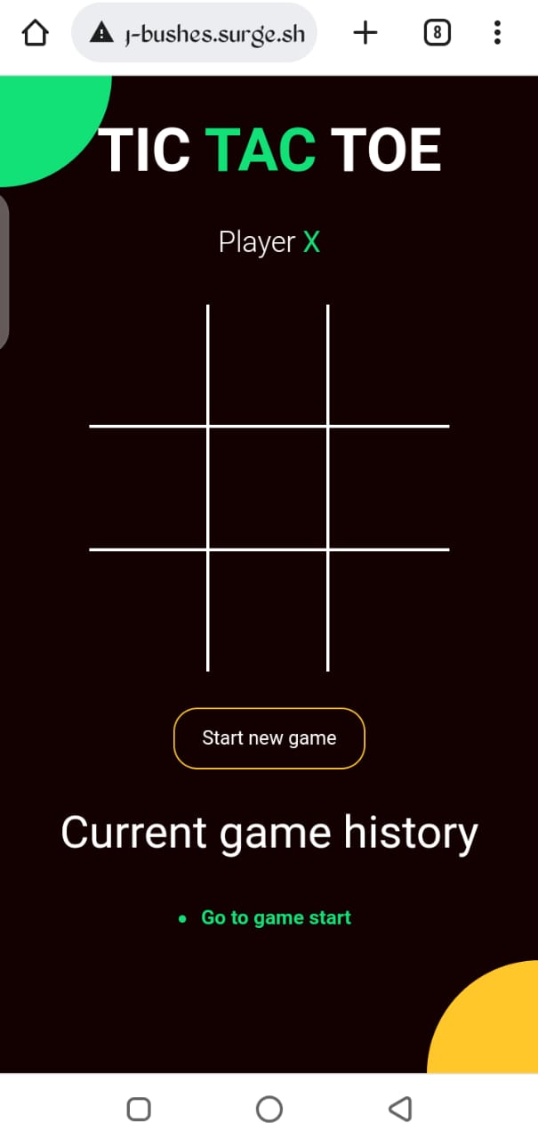 Github Vishuddhi Jain Tictactoe My Very First Project Based On Reactjs Or Practice Project