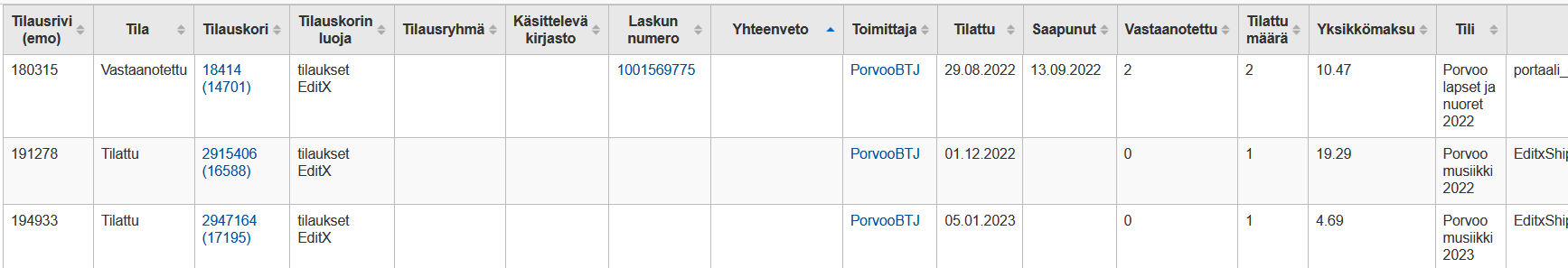 Helle: tietueettomat aineistotilaukset · Issue #344 · KohaSuomi/Koha · GitHub