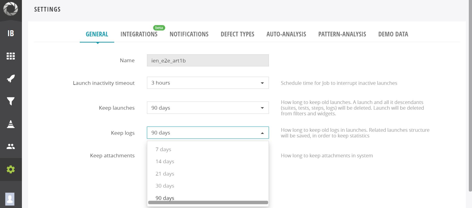 Unable to change general settings once it is selected. · Issue #1680 · reportportal/reportportal ...