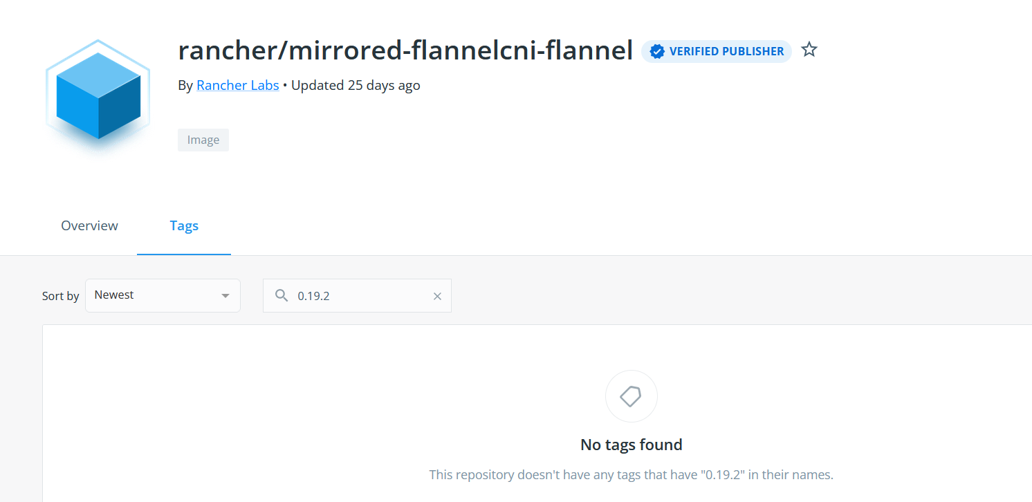 After updating to v0.19.2 k8s cannot download image · Issue #1639 · flannel-io/flannel · GitHub