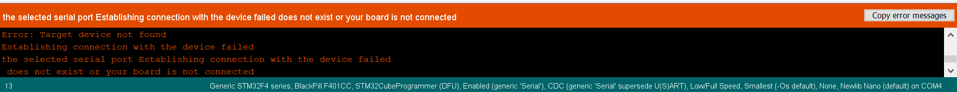 Stm32 Black Pill F401 Cc · Issue 1800 · Stm32duino Arduino Core Stm32 · Github
