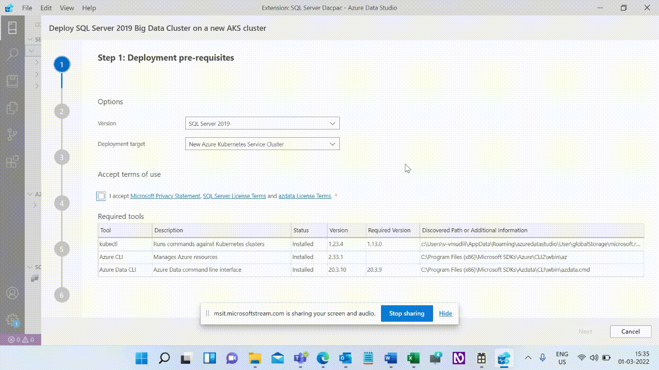 A11y_AzureDataStudio_New Deployment: SQL Server 2019 Big Data Cluster ...