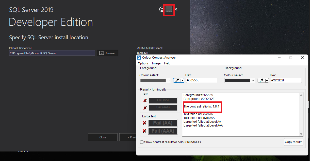 A11y_AzureDataStudio_New deployment - SQL Server on Windows_Non-Text ...