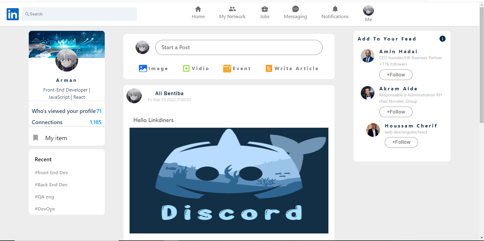 GitHub - Alibentiba/Linkedin-clone: Config files for my GitHub profile.