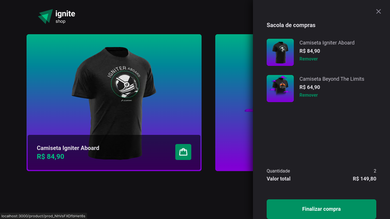 GitHub - Tiago-92/ignite-shop: Lojinha de camisetas da Rocketseat