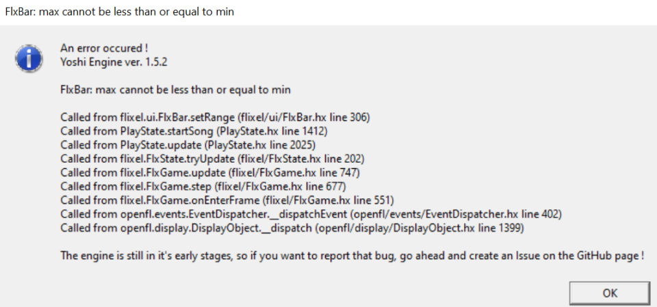 Bug Report: Chart Crashing · Issue #58 · CodenameCrew/YoshiCrafterEngine · GitHub