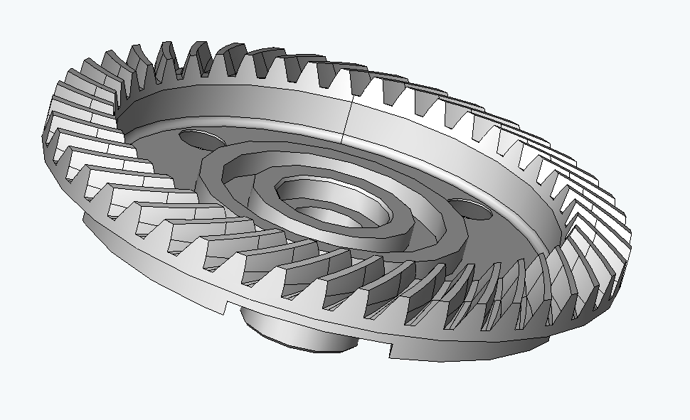 Bevel Gears - Incomplete tooth forms @ Pitch Angles > 50° · Issue #100 ...