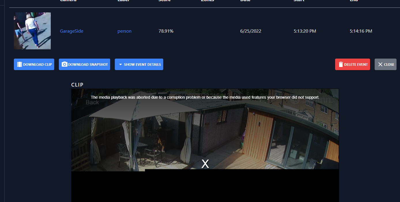 [Support]: · Issue #3383 · blakeblackshear/frigate · GitHub