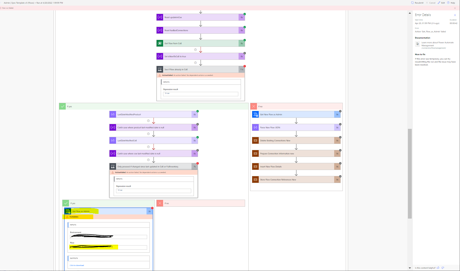 Admin Sync Template v3 (Flows) failing on Get_flow_from_CoE action · Issue #2531 · microsoft/coe ...